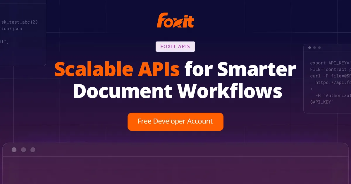 Scalable Cloud APIs for Efficient PDF and eSign Workflows | Foxit
