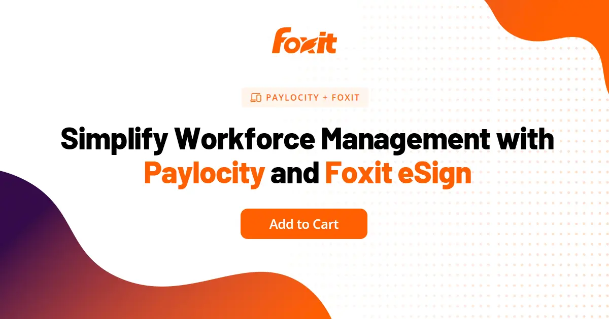 Paylocity Integration for Workforce Docs | Foxit Connectors