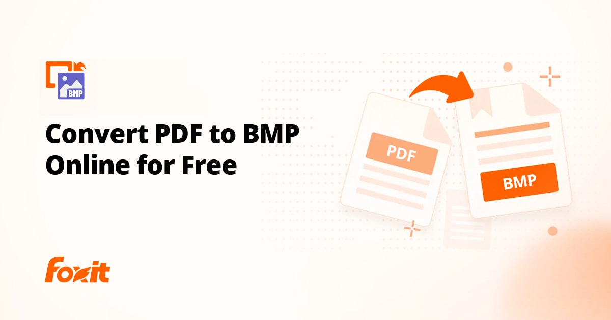 Free PDF to BMP Converter: Export Bitmap Images | Foxit