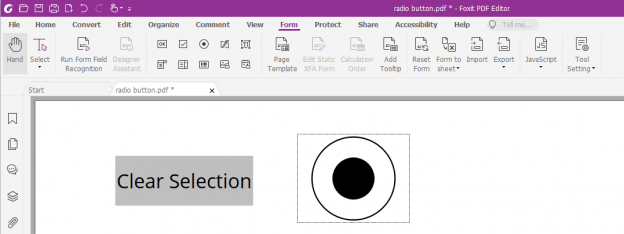 How to change the default state of radio buttons on your PDF form | Foxit