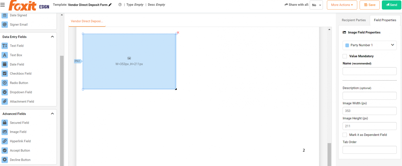 How to Use Foxit eSign Advanced Fields: Secured, Image, Hyperlink ...