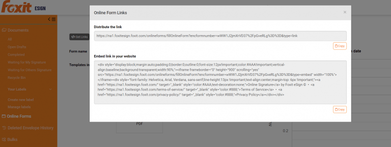 How to Create Online Form Links or Embedded Online Forms | Foxit