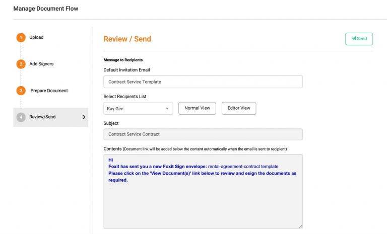 How to send a document for signing | digital signature | Foxit