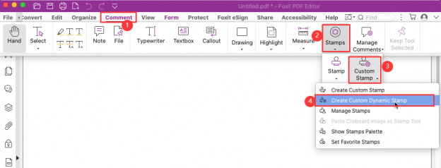 Creating Custom Dynamic Stamps Using Foxit PDF Editor for Mac