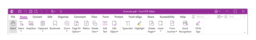 How to see all the different commands in Foxit PDF Editor | Foxit