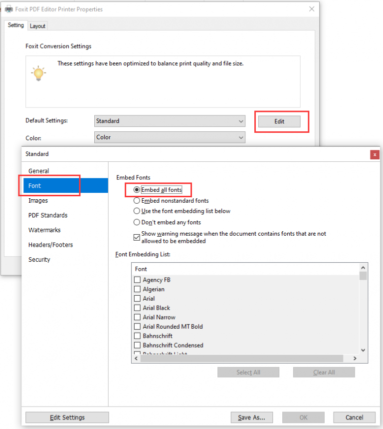 Control how fonts are handled in your PDFs | Foxit
