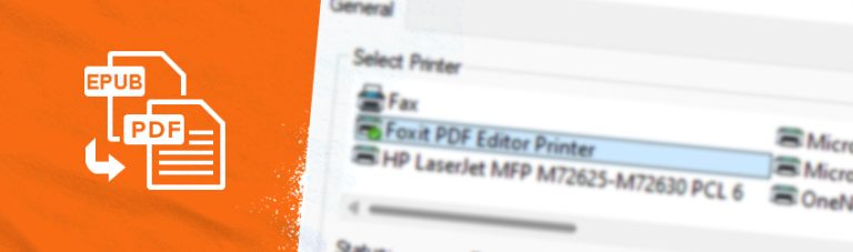 EPUB to PDF - How to Convert an EPUB File to a PDF | Foxit