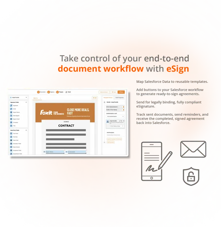 Foxit eSign for Salesforce®| Create, send, and eSign within Salesforce®