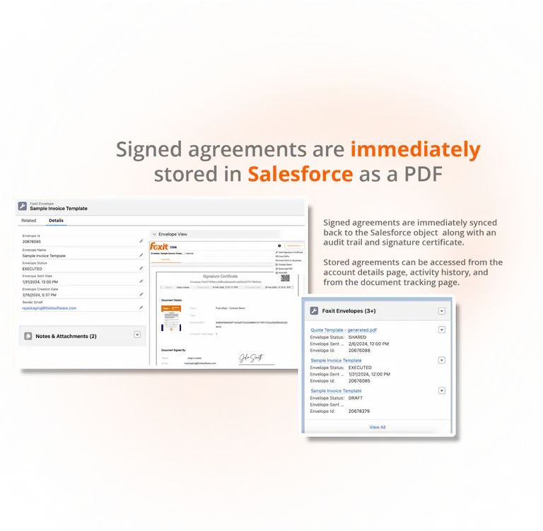 Foxit eSign for Salesforce®| Create, send, and eSign within Salesforce®