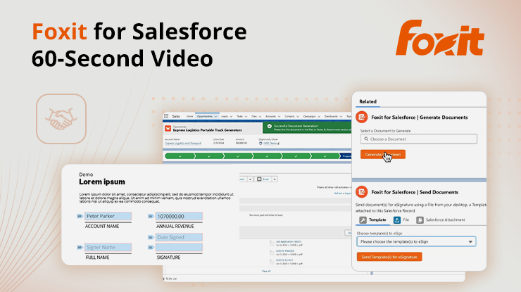 Foxit Esign For Salesforce® Create Send And Esign Within Salesforce®